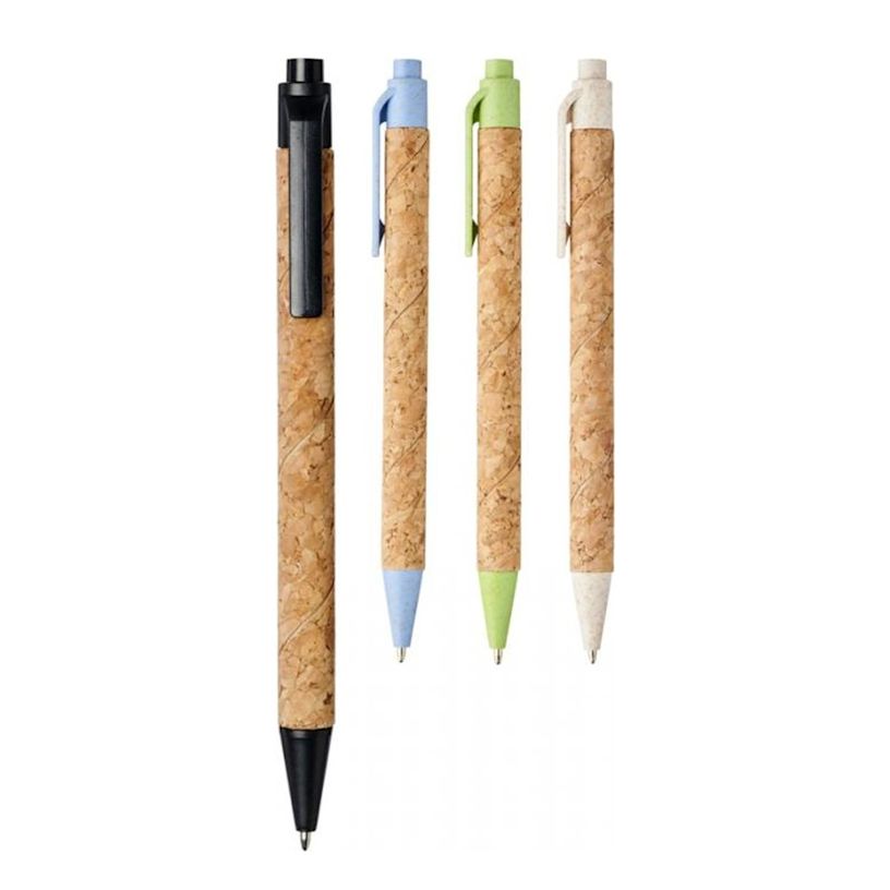 Bullet™ Midar Cork and Wheat Straw Ballpoint Pen | VistaPrint