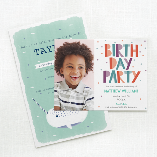Birthday Invitations & Personalised Party Favours | Vistaprint