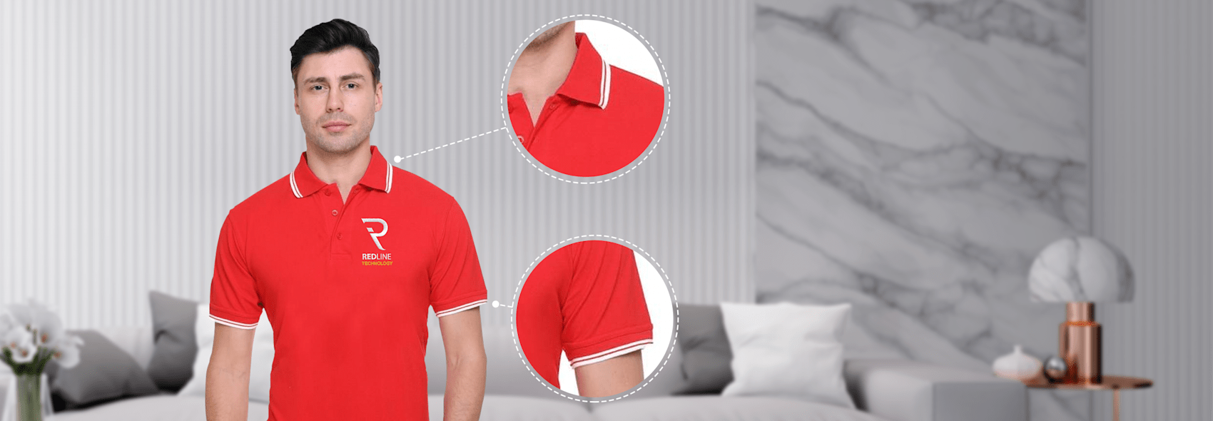 Pikmee Tipline Double tipped Polo T-shirts - Men | Vistaprint