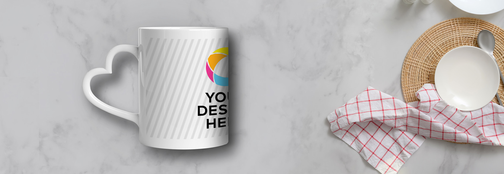 Personalised Heart Handle Printed Mugs | Vistaprint