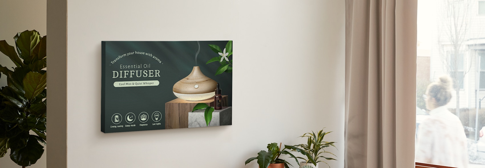 Custom Canvas Signs, Wood Framed Canvas Wall Signs for Business & Home ...