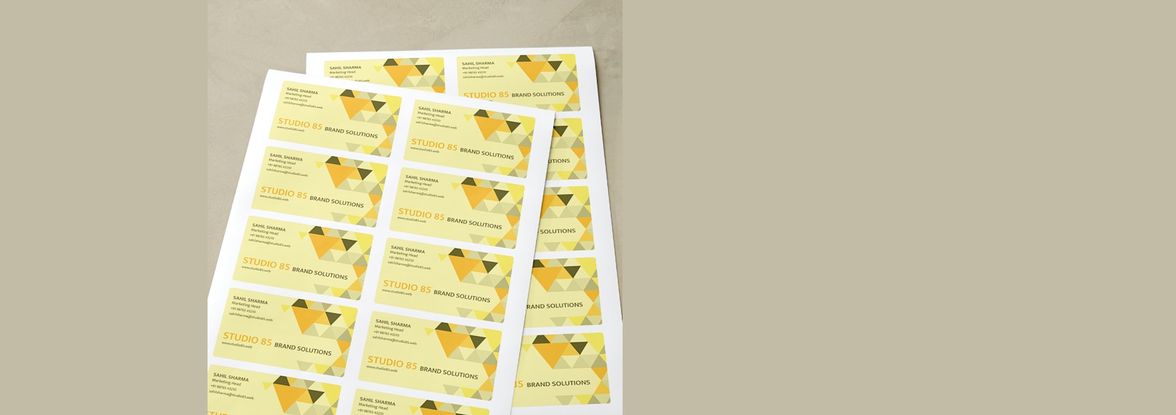 Visiting Cards Stickers & Card Stickers | Vistaprint.in