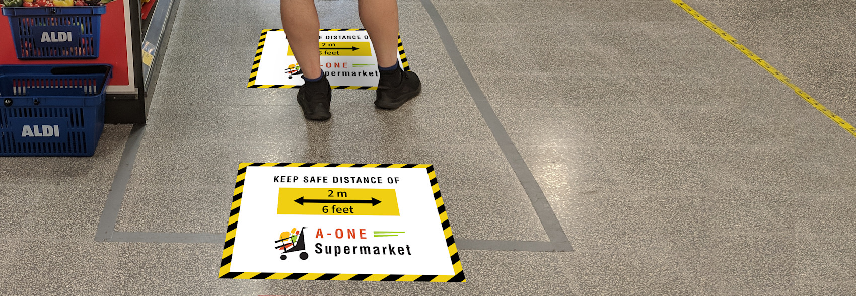 Safety Stickers, Directional Stickers, Floor Decals Printing | VistaPrint