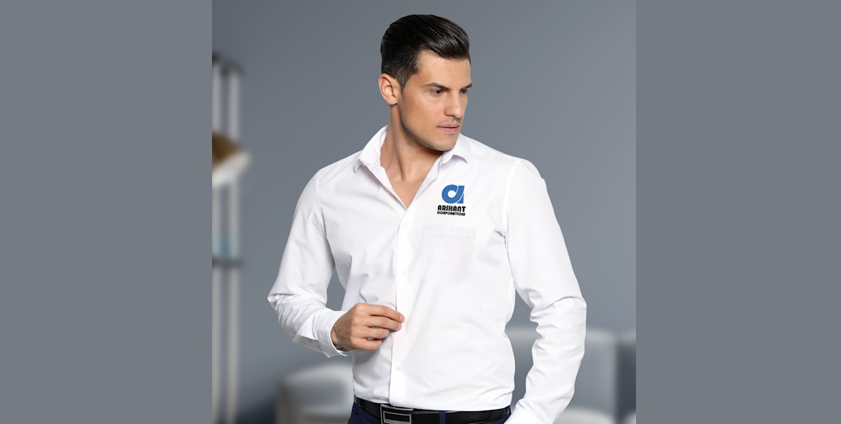 Embroidered Office Shirts for Men | Men's Dress Formal Shirts | VistaPrint
