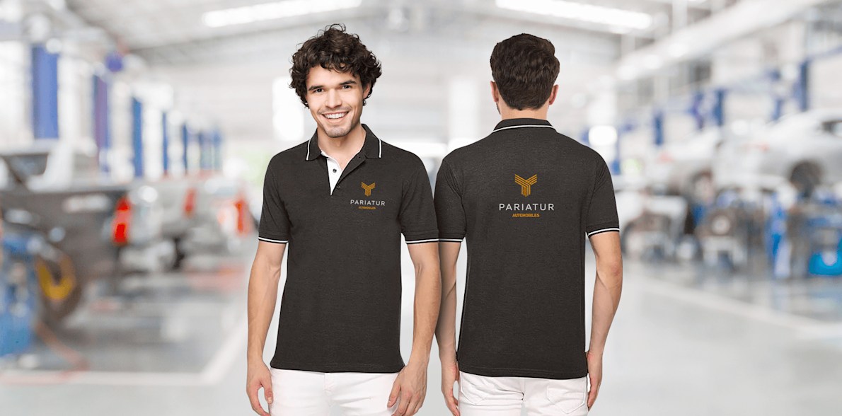 Pikmee Highline Polo T-Shirts (Back & Left) old | Vistaprint