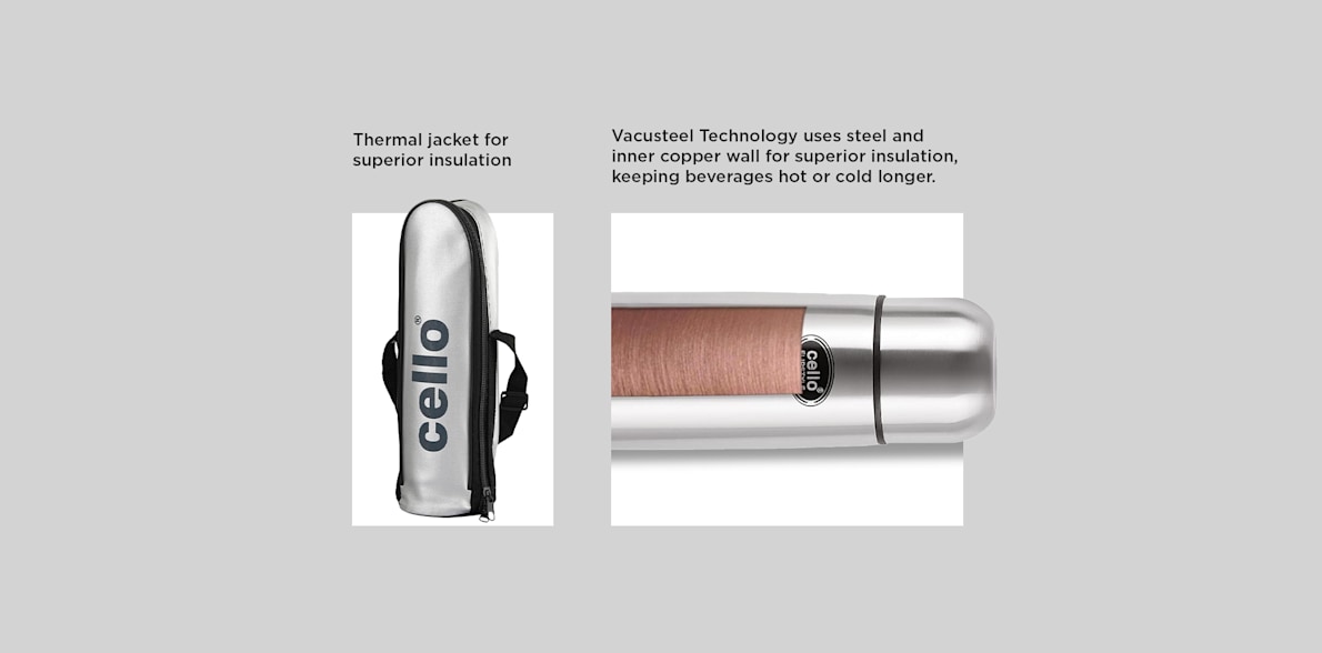 Cello Flip Style Water Flasks | Vistaprint