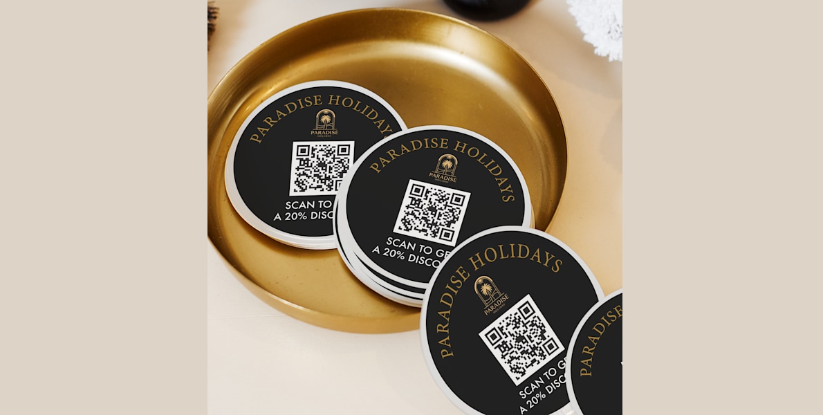 QR Code Stickers | Custom QR Stickers Printing | VistaPrint