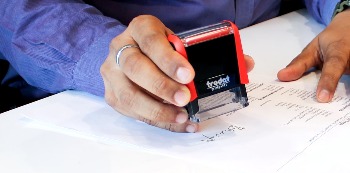 Signature Stamp Maker | Authorised Signatory Stamp | VistaPrint