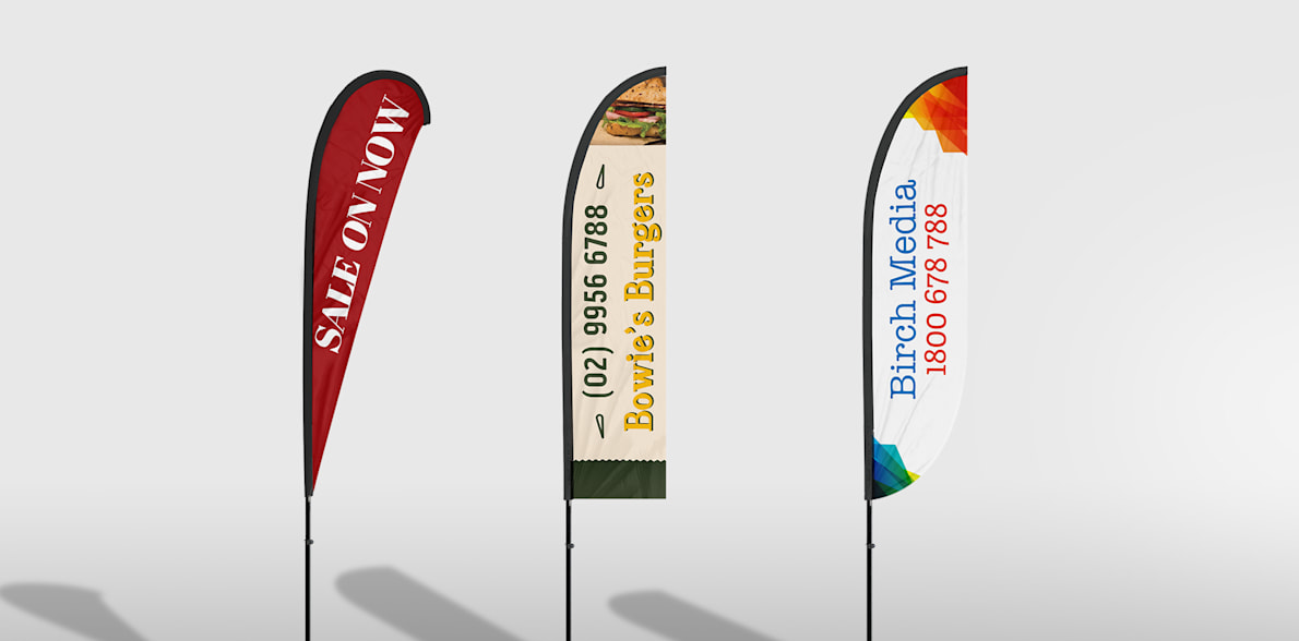 Teardrop Banners | Custom Feather Flags | Vistaprint AU