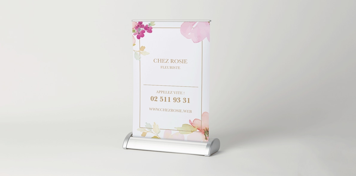 Impression mini roll-up, mini roll-up publicitaire | VistaPrint