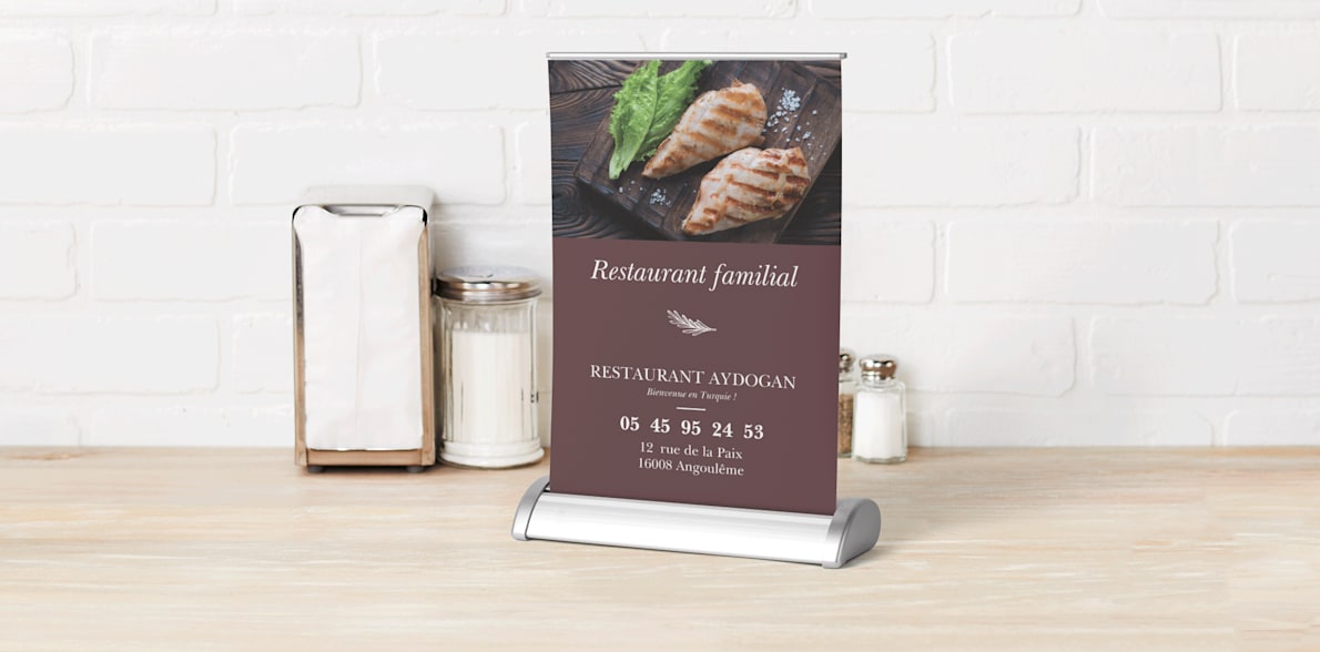 Impression mini roll-up, mini roll-up publicitaire | VistaPrint