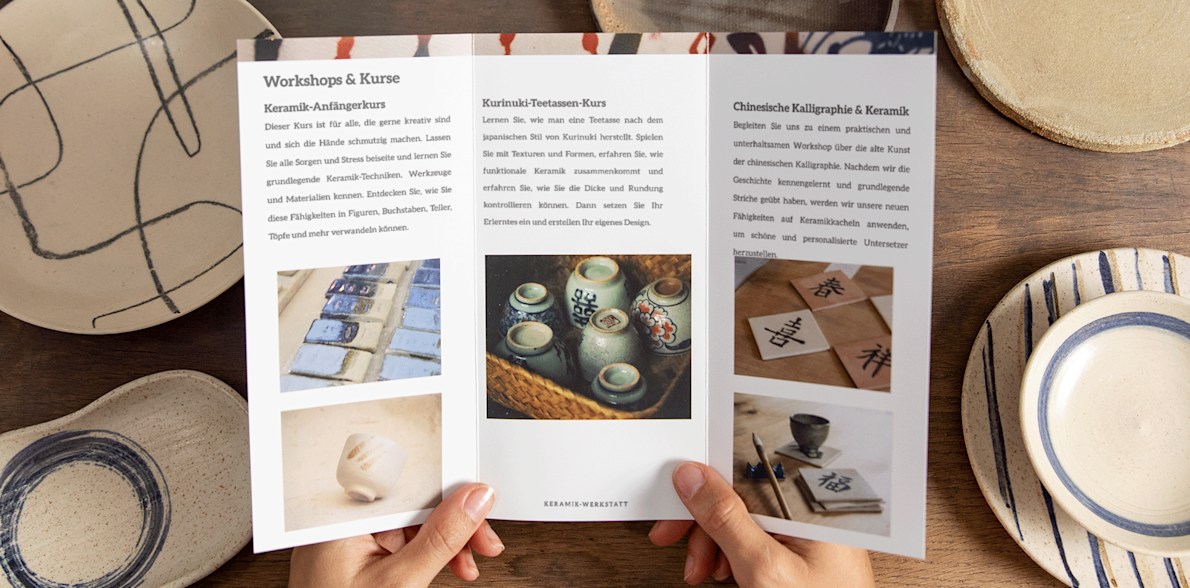 Falzflyer drucken, Faltblätter und Broschüren gestalten | VistaPrint