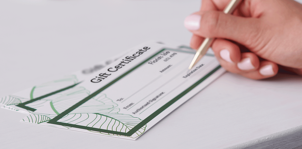Custom Gift Certificates, Create Gift Certificates | Vistaprint