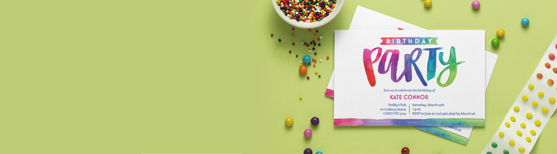 Birthday Invitations & Personalised Party Favours | Vistaprint