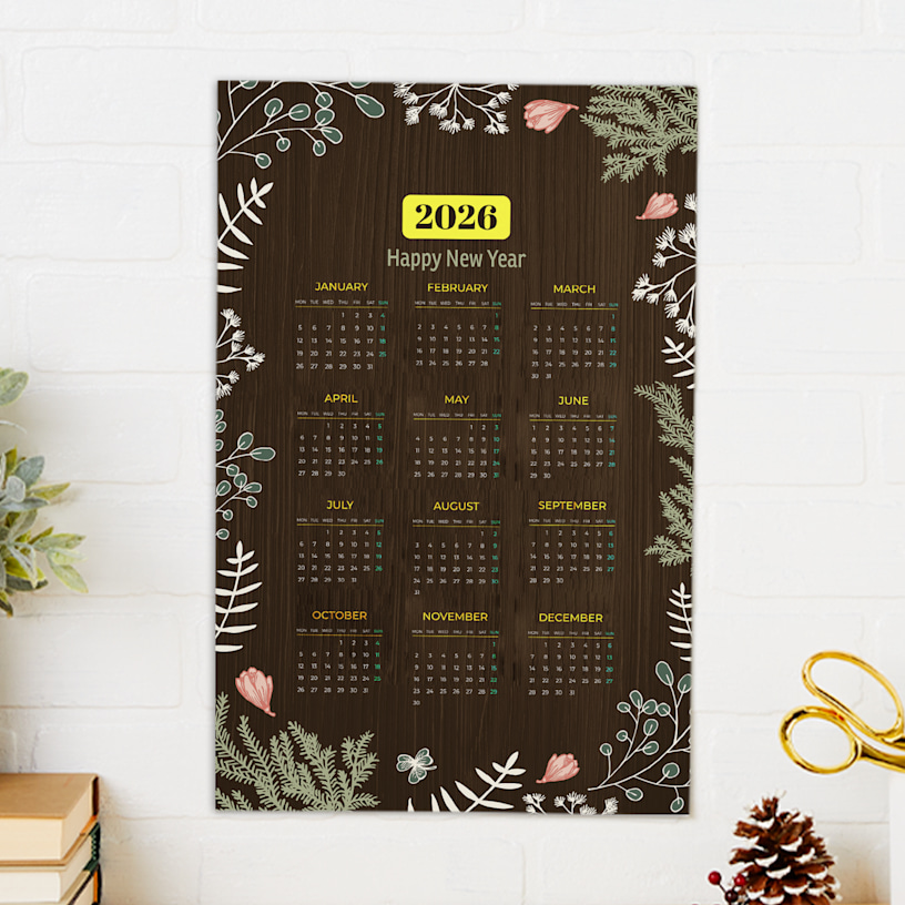 poster calendar template