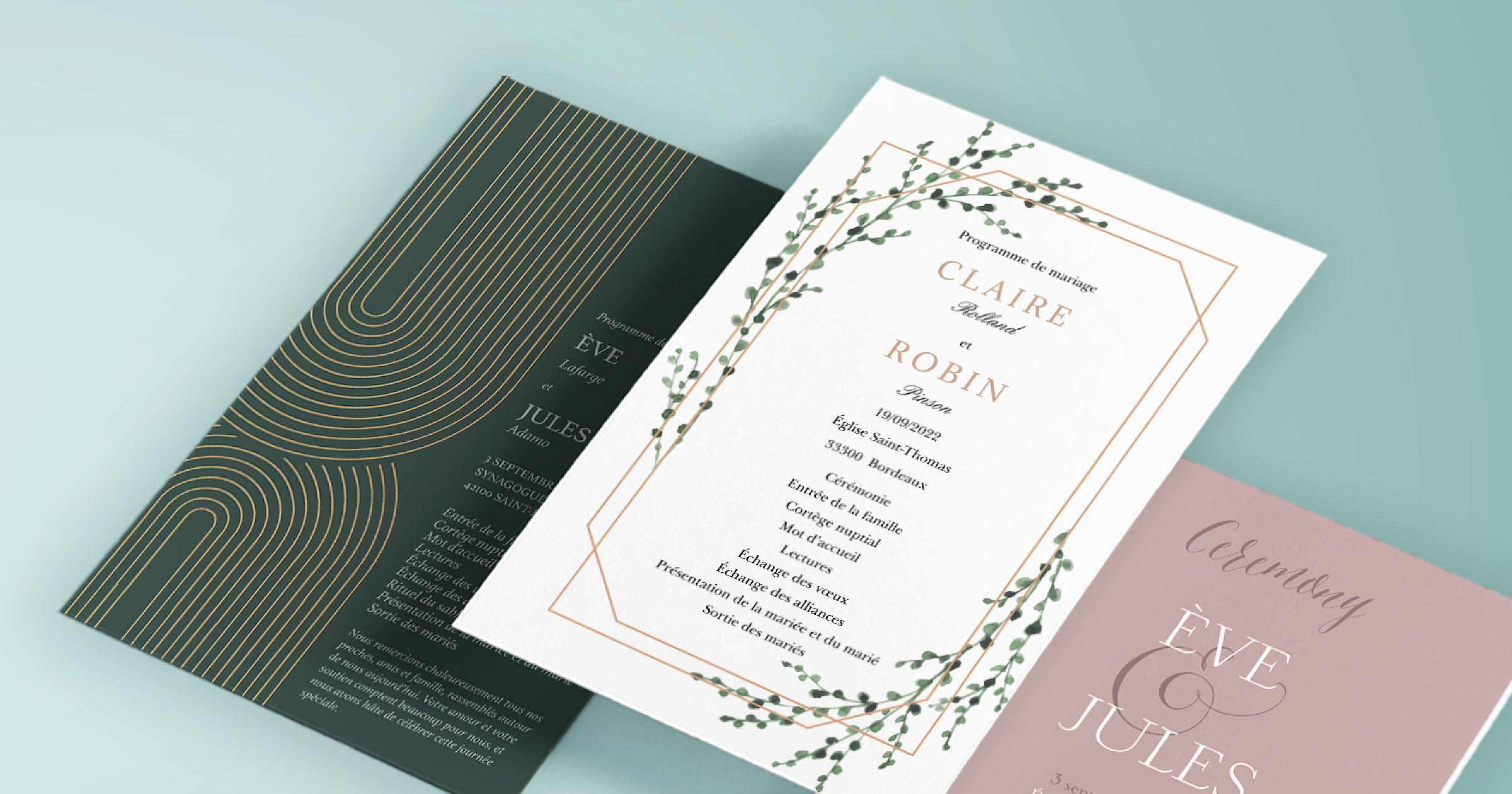 Modèles de programme de mariage uniques | VistaPrint