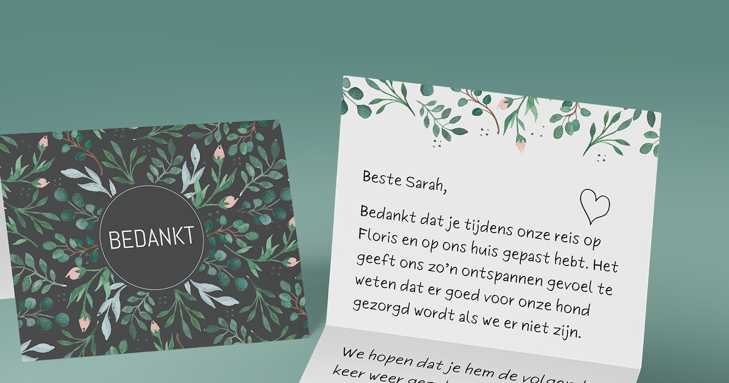 Bedrukte bedankkaarten, bedankkaarten met foto | VistaPrint