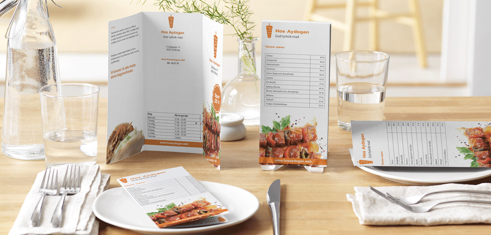 Specialdesignet menutryk, restaurantmenukort | Vistaprint