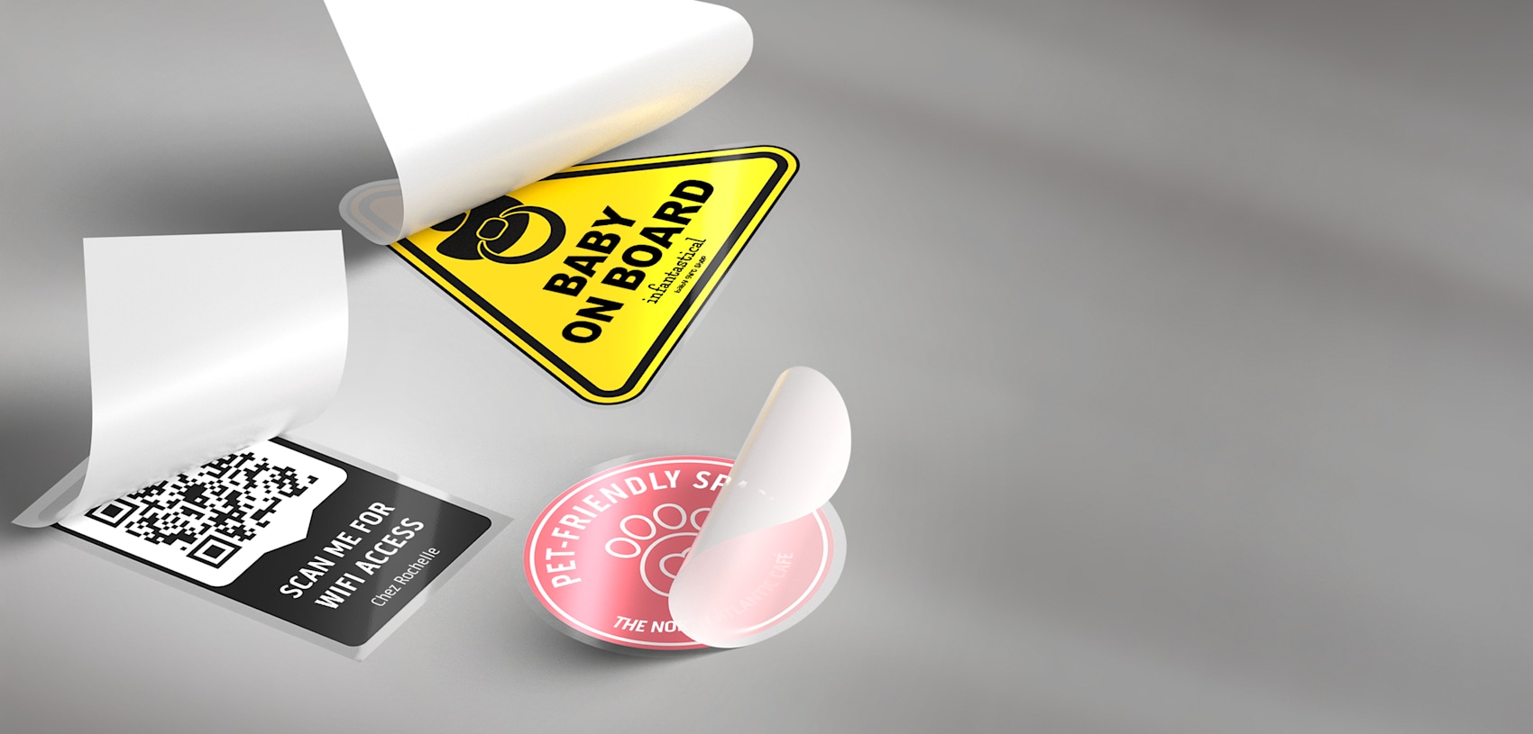 Custom Front Adhesive Stickers, Reverse Stickers | VistaPrint