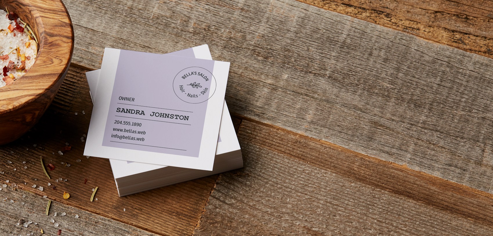 Square Business Cards, Size 2.5" x 2.5" | VistaPrint