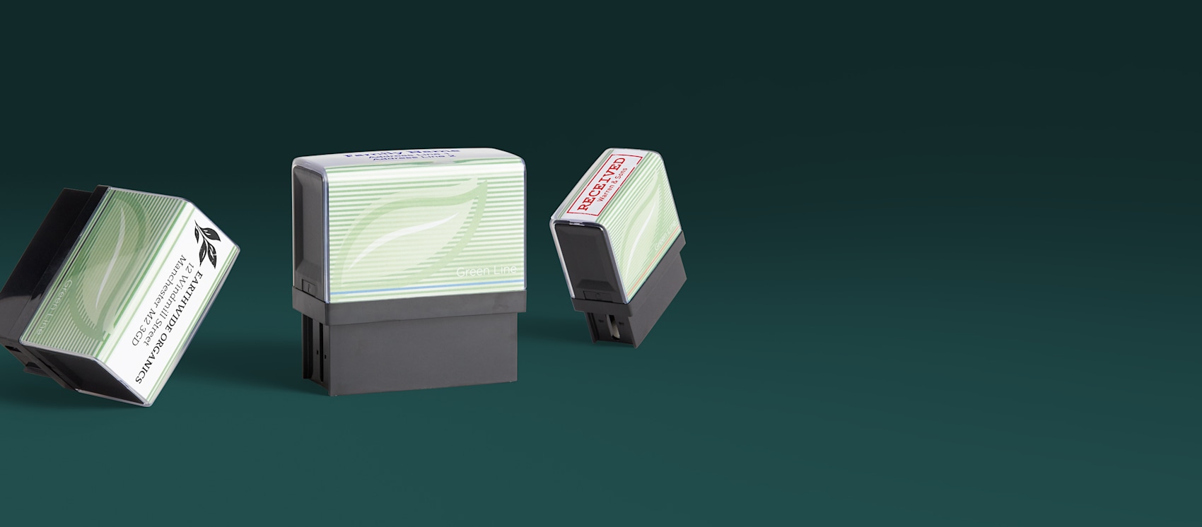 Green Line Stamps, Eco Self-Inking Stamps | Vistaprint