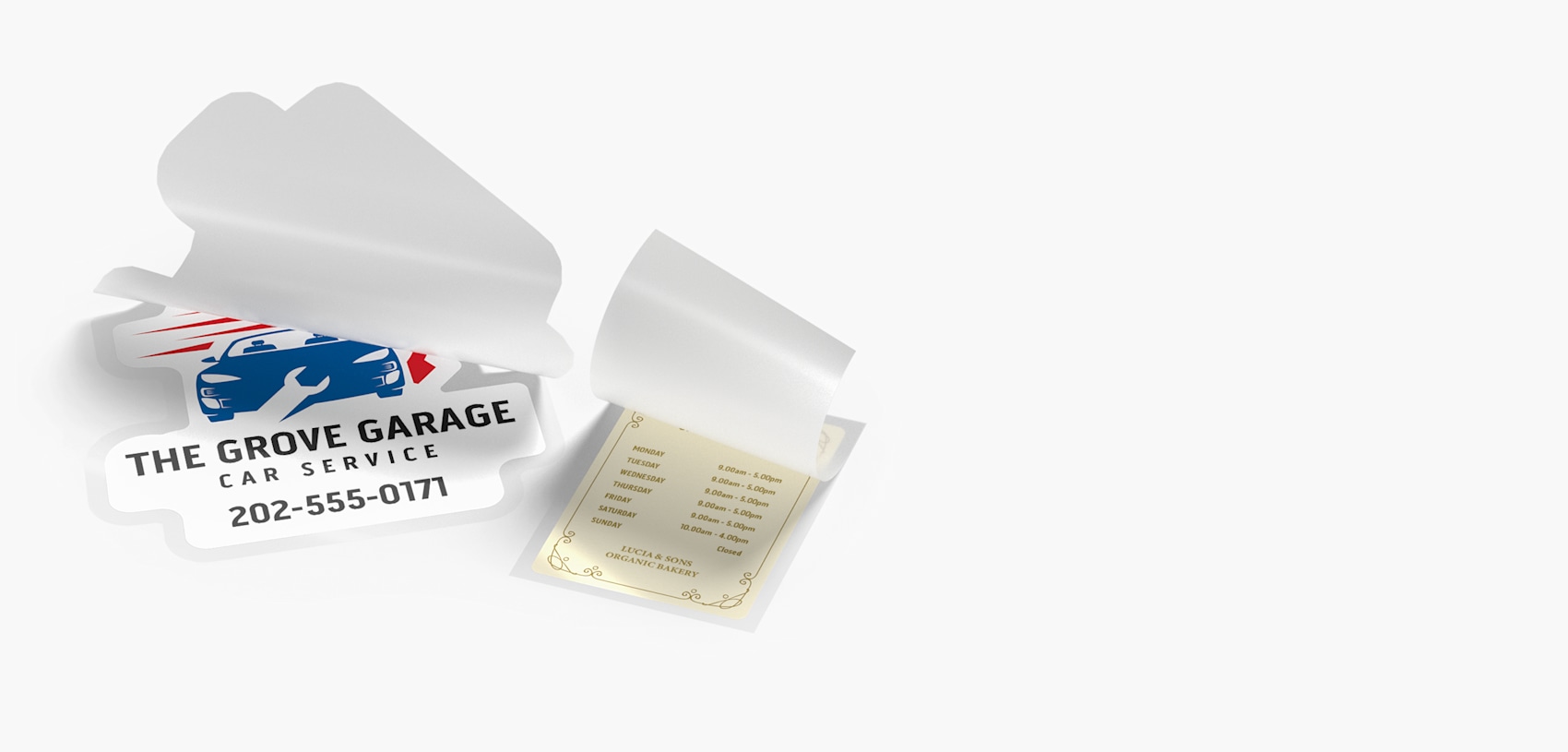 Custom Front Adhesive Stickers, Reverse Stickers | VistaPrint