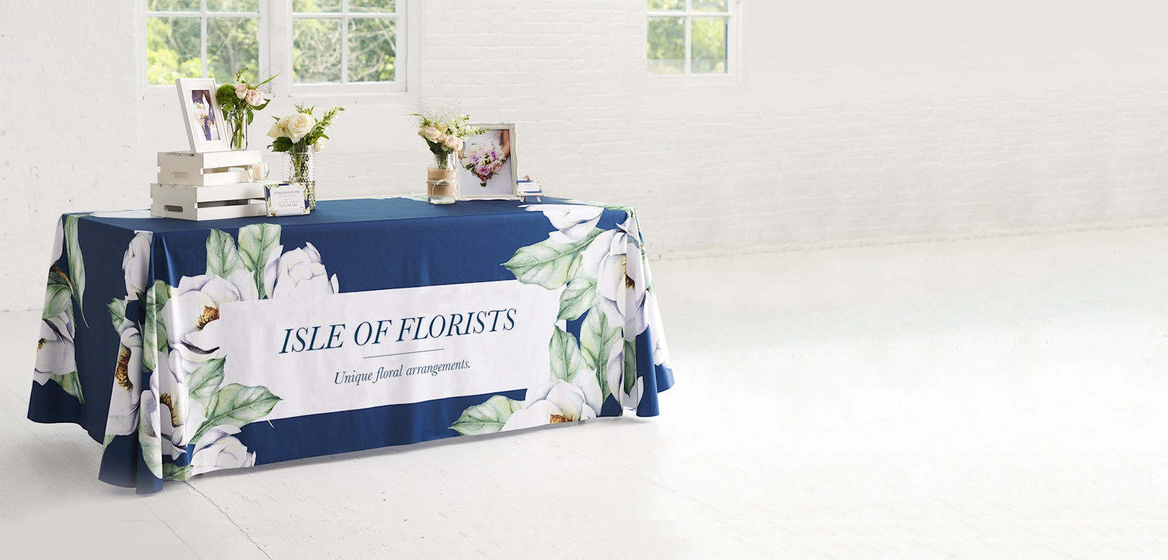Custom Tablecloths, Fitted Tablecloths with Logo | VistaPrint