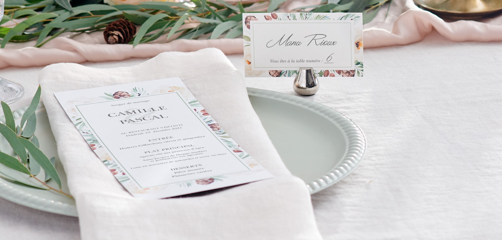 Menus de mariage et menus de souper imprimés | VistaPrint Canada