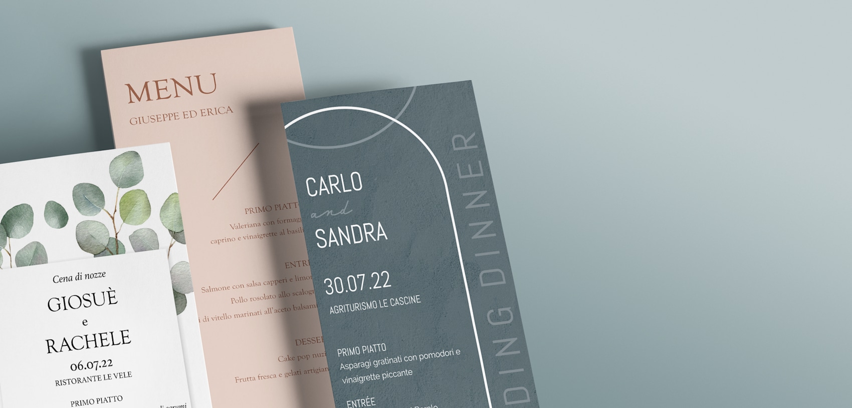 Menù matrimonio: stampa il tuo menù di matrimonio online | Vistaprint
