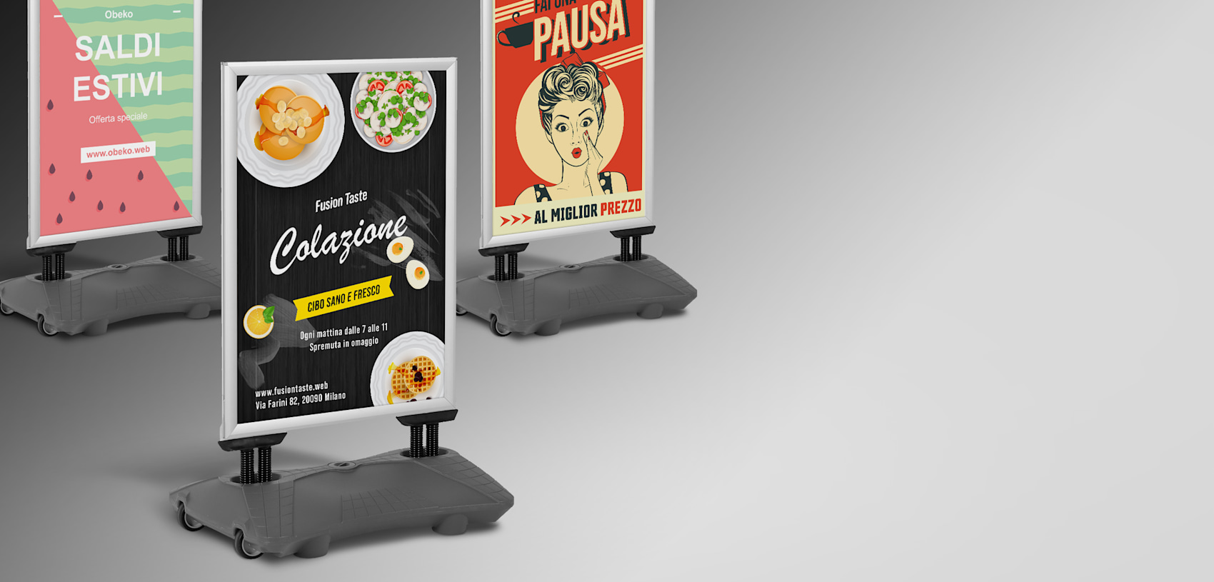 Cartelli con base riempibile con acqua | VistaPrint