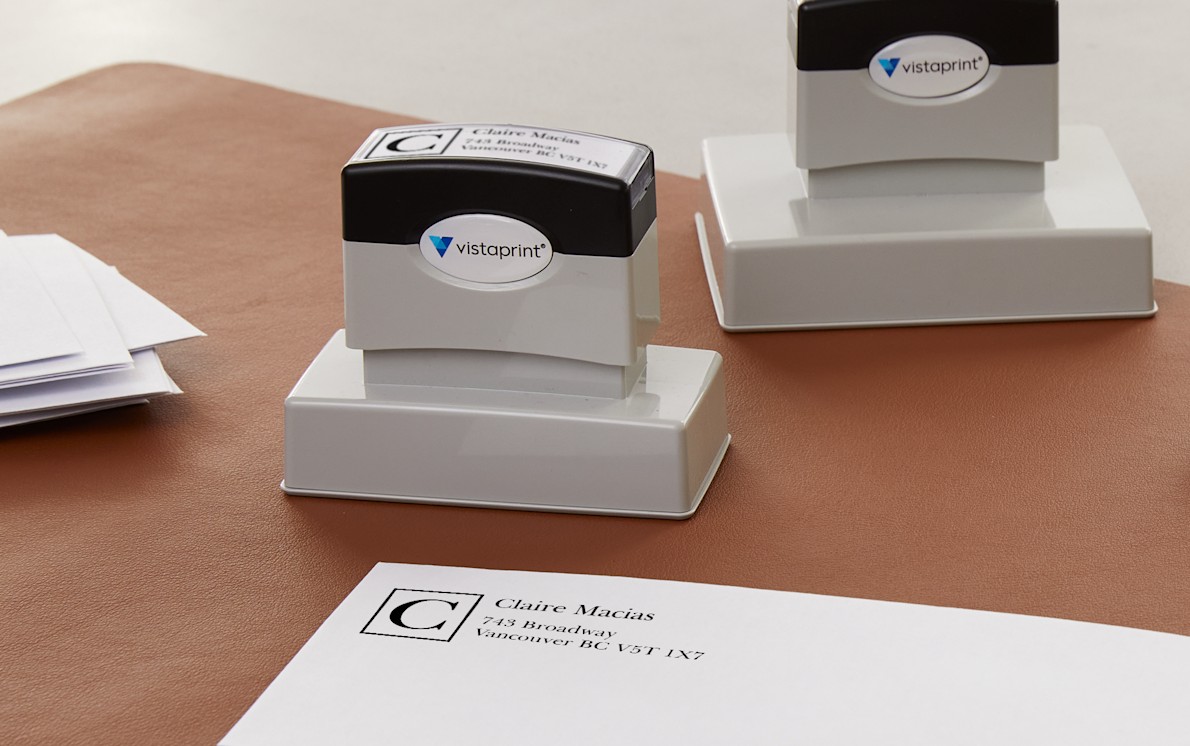 Custom Pre-inked Stamps | VistaPrint Canada