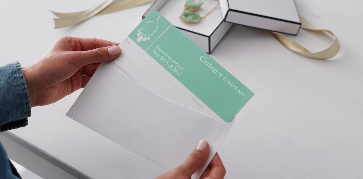 Chèques cadeaux, cartes cadeaux personnalisées | VistaPrint Canada