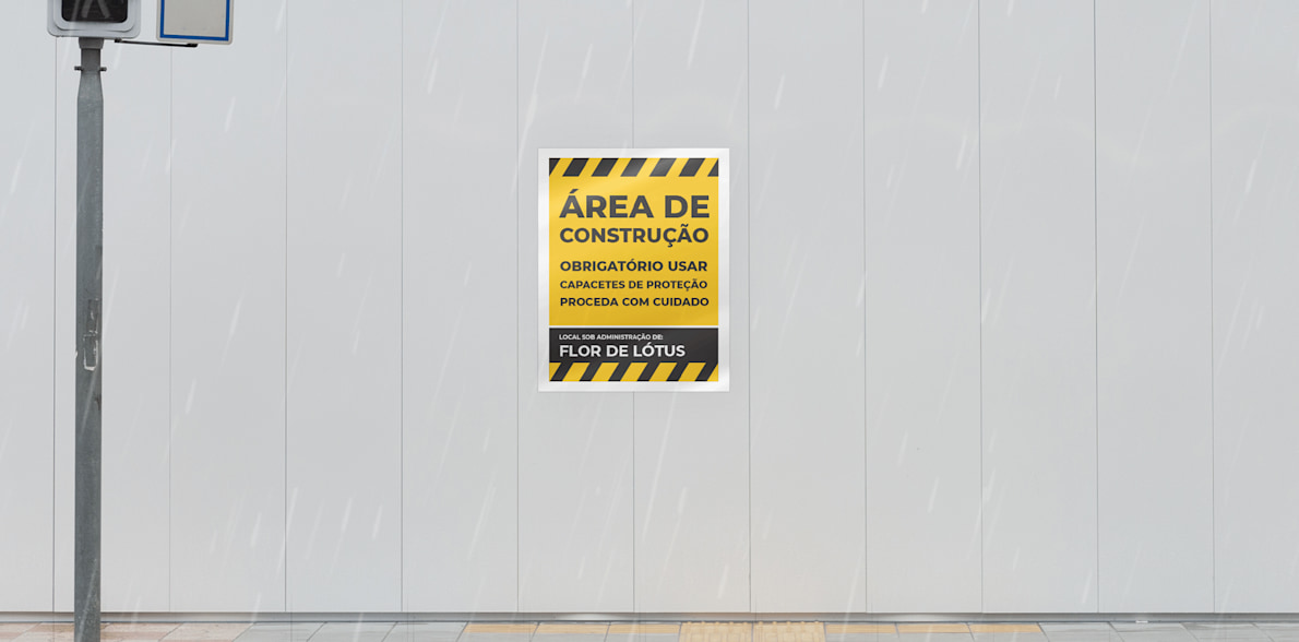 Cartazes para exterior, Cartazes plásticos resistentes à água ...