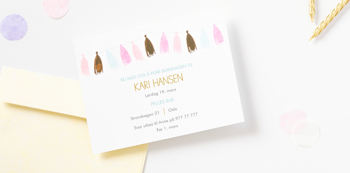 Bursdagsinvitasjoner til barn | VistaPrint