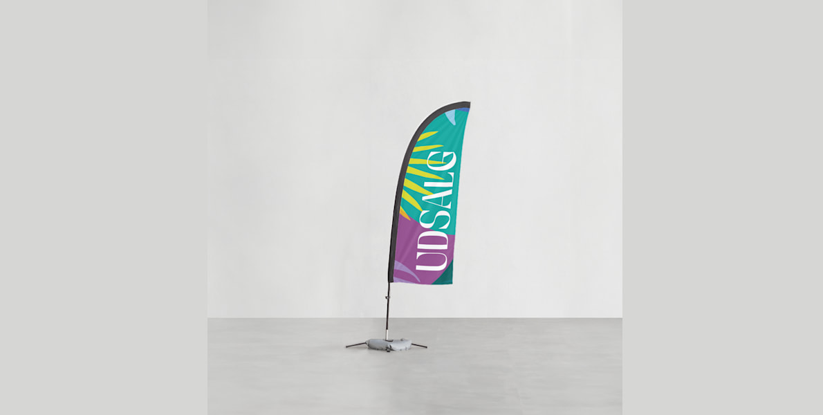 Tryk af beachflag – lige | VistaPrint