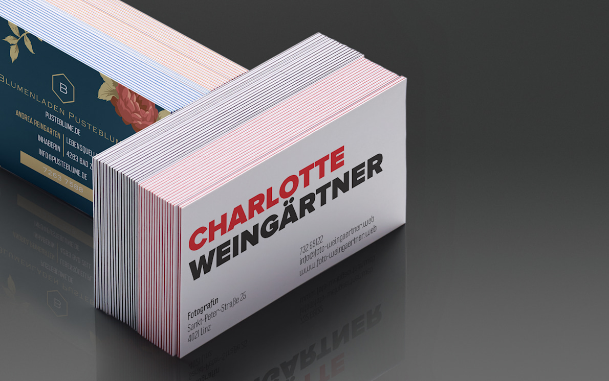 Multiloft-Visitenkarten mit Farbkern | VistaPrint