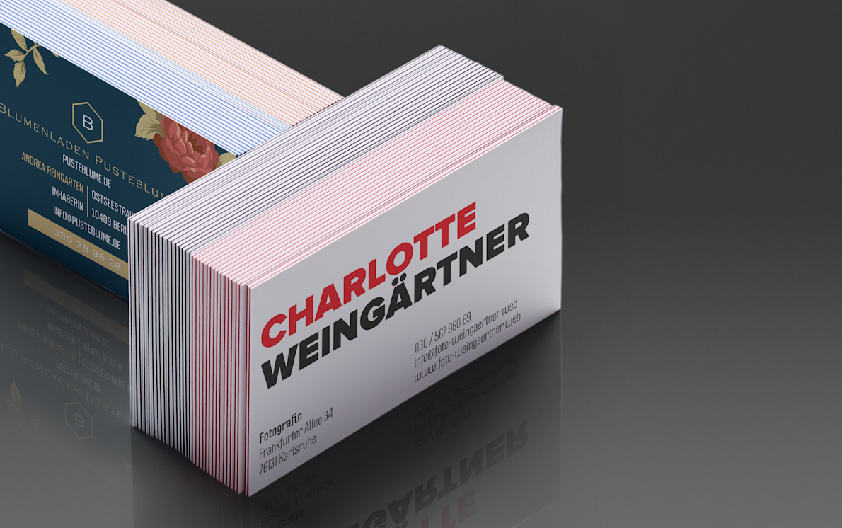 Multiloft-Visitenkarten mit Farbkern | VistaPrint