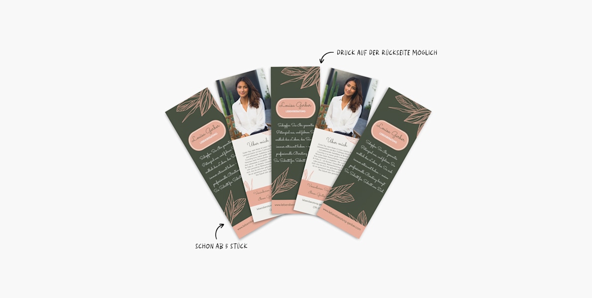 Lesezeichen personalisieren & drucken lassen