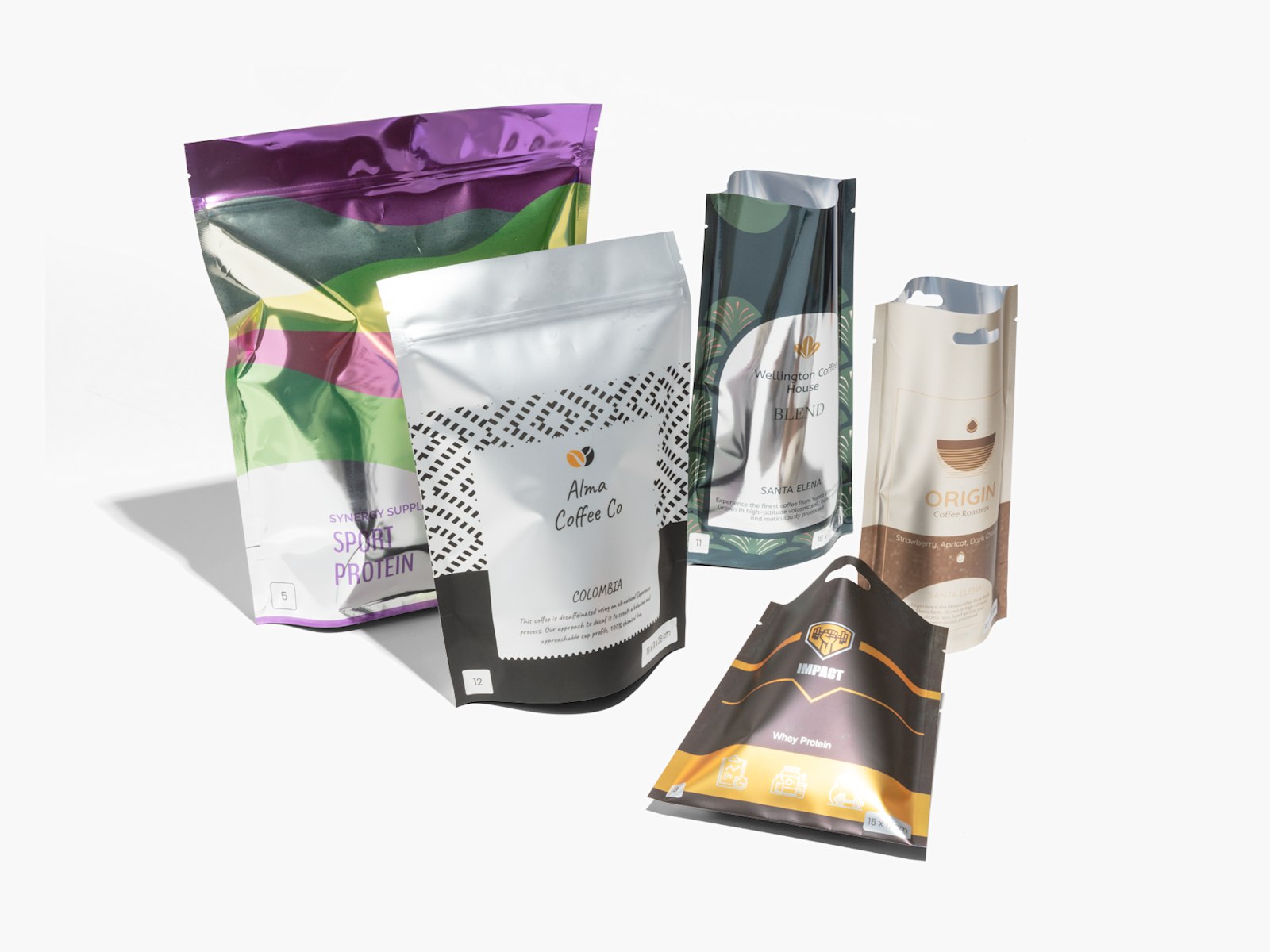 Flexible Verpackungen, individuell bedruckte Verpackungsbeutel