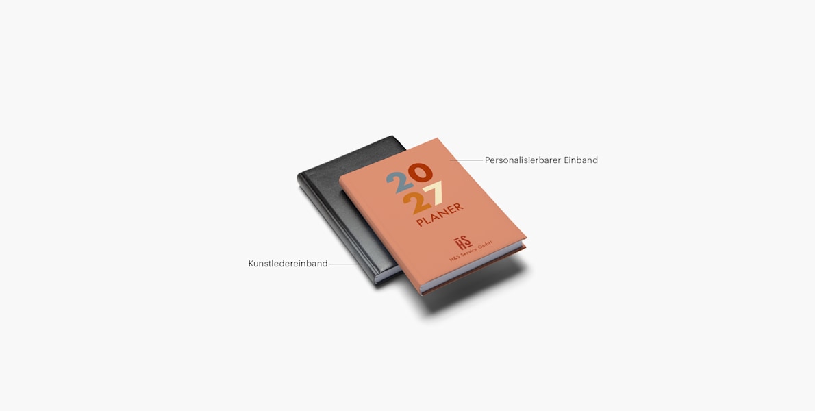 Personalisierbare Terminplaner mit Hardcover und Kunstleder-Cover