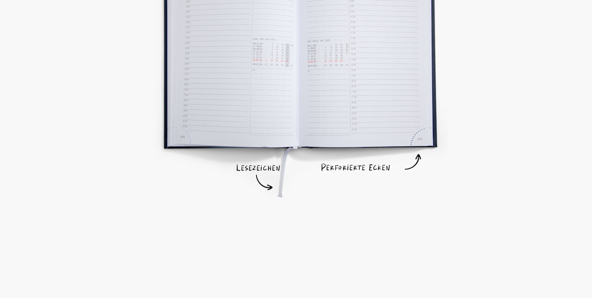 Personalisierbare Terminplaner mit Hardcover und Kunstleder-Cover