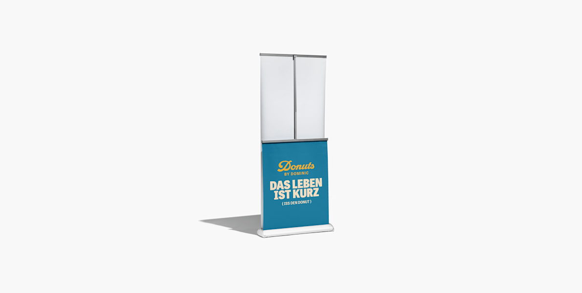 Doppelseitige Roll Up Banner, zweiseitige Werbebanner | VistaPrint