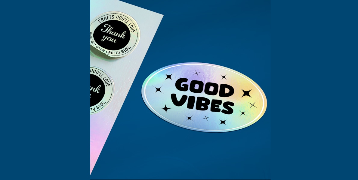 Holographic Stickers Canada, Custom Holo Stickers | VistaPrint CA