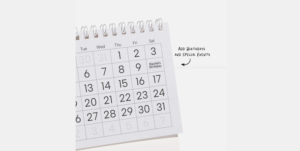 Custom Photo Desk Calendars for 2025