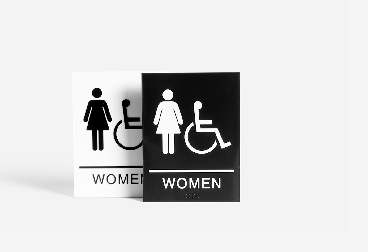 Bathroom Signs Canada Ensemble De Panneaux De Toilettes Pour