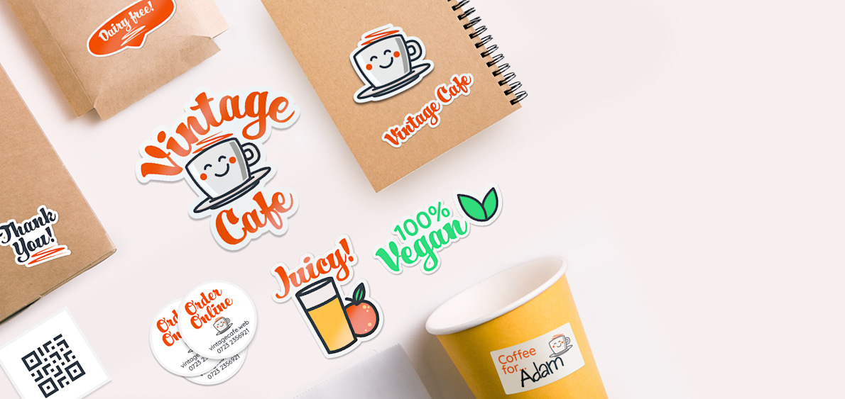 Custom Die-Cut Stickers, Die-Cut Label Printing | VistaPrint