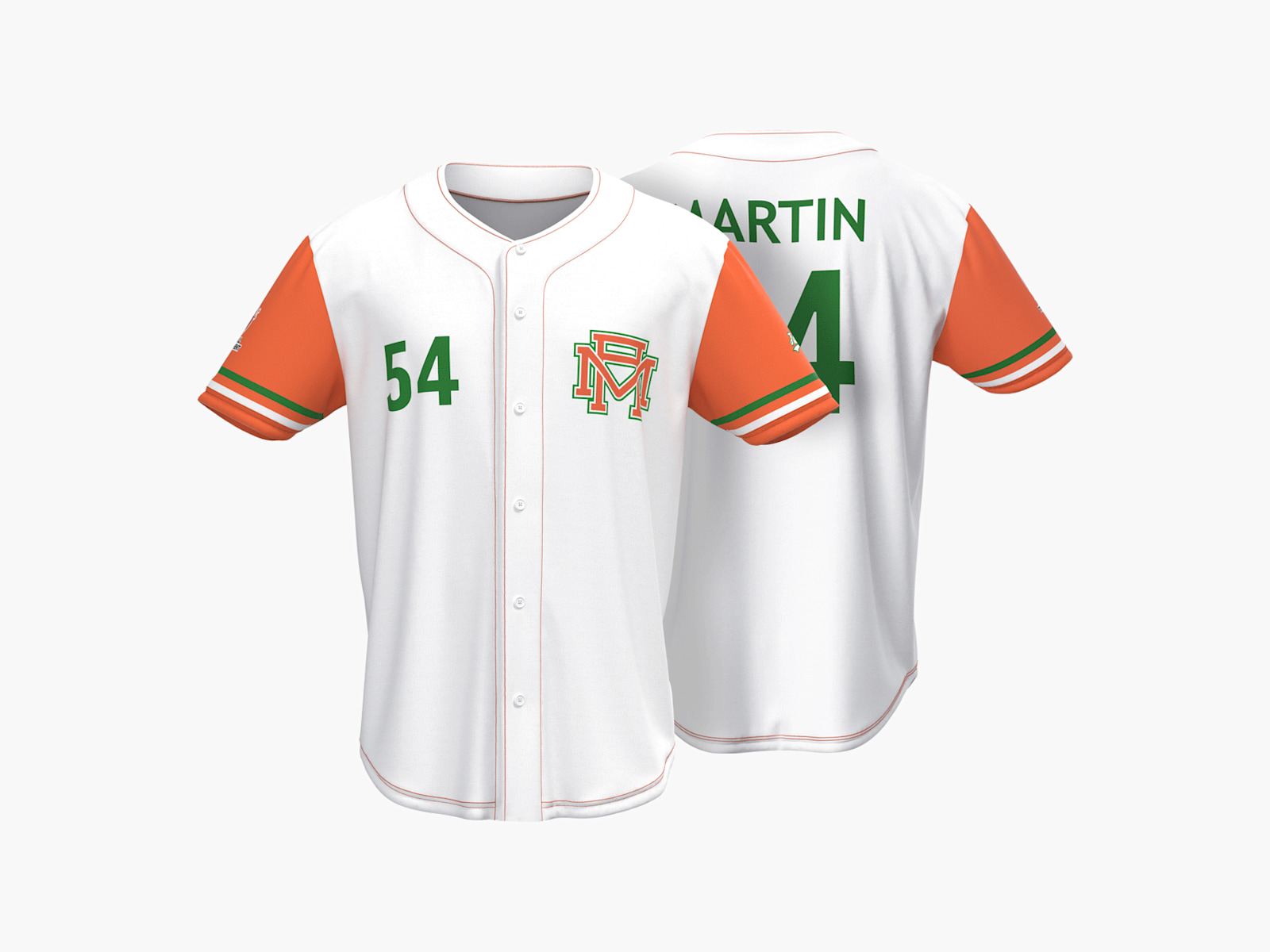 baseball jersey back side