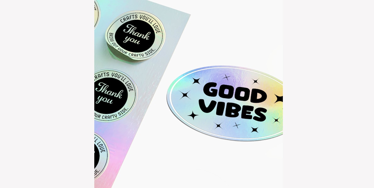 Holographic Sticker Sheets Printing UK