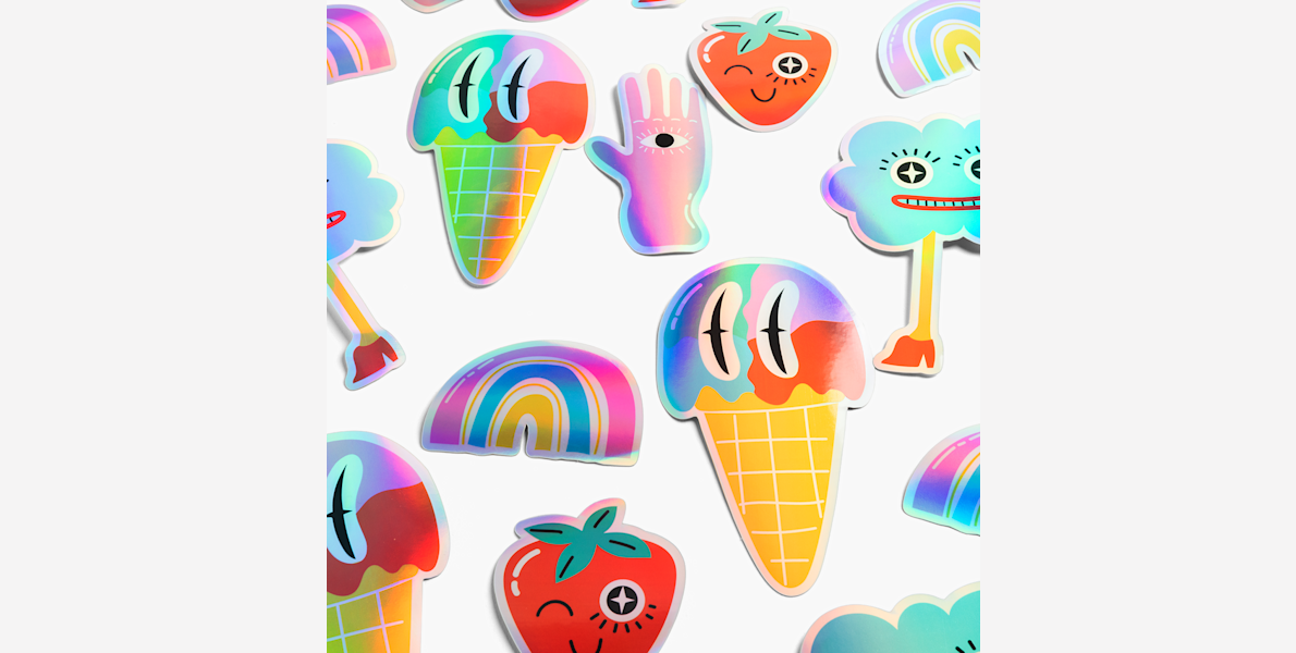 Personalised Holographic Stickers | VistaPrint UK