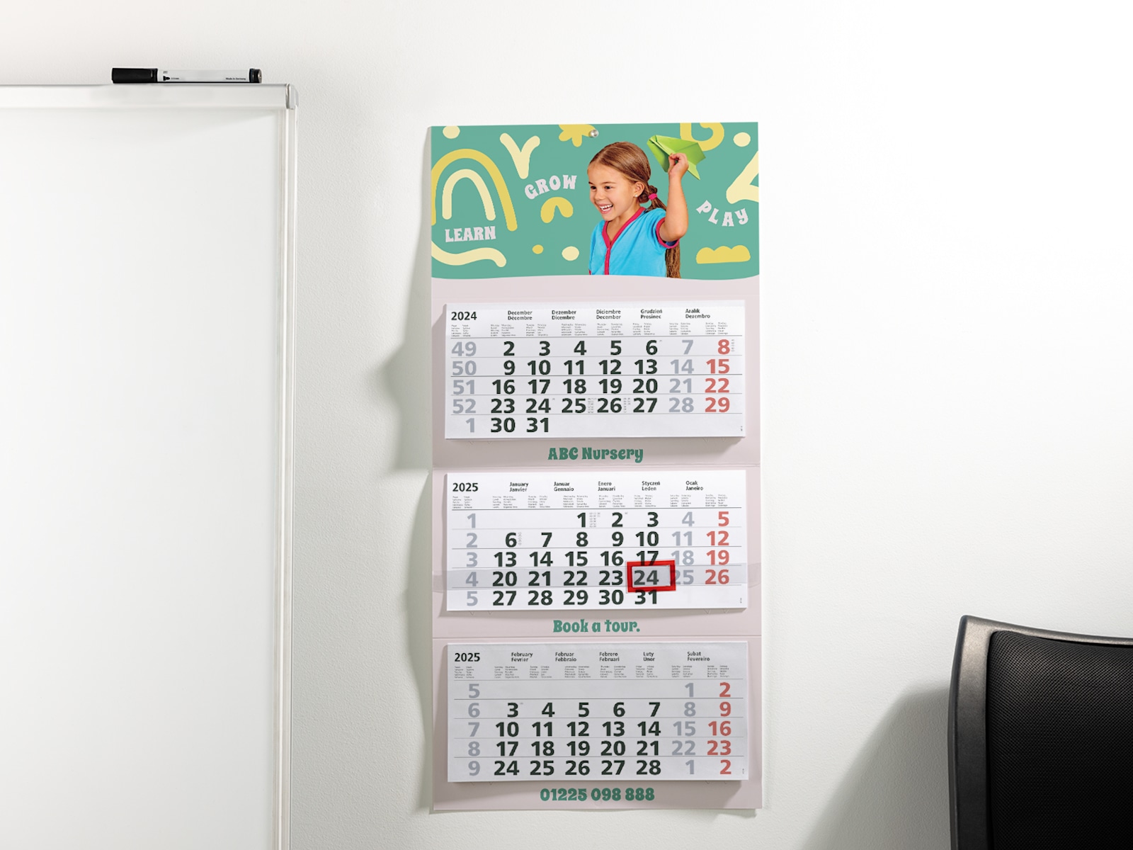 Custom 4-Month Calendar 2025